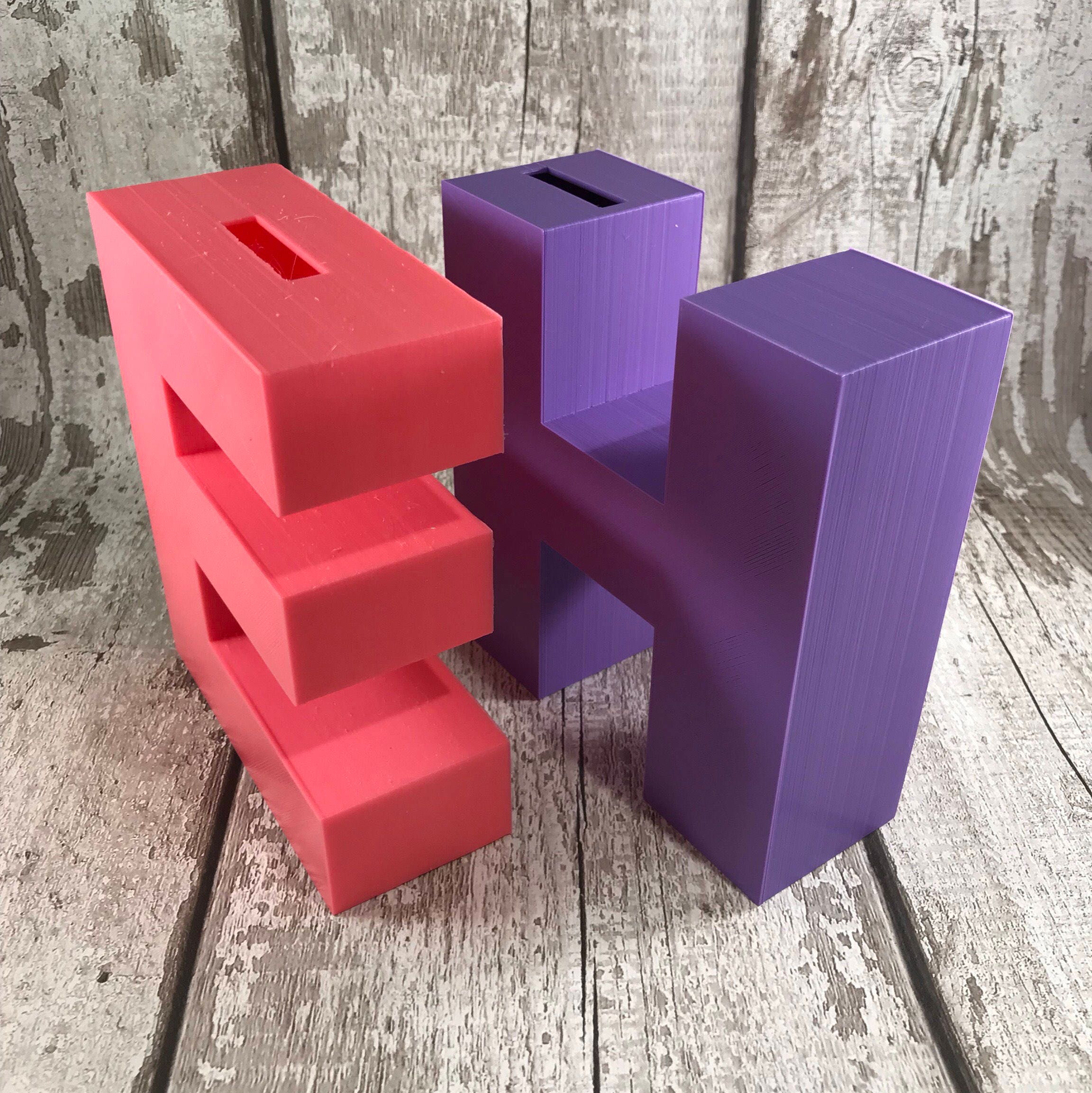 Money Box Alphabet/Letter Personalised Piggy Bank Coin | Etsy