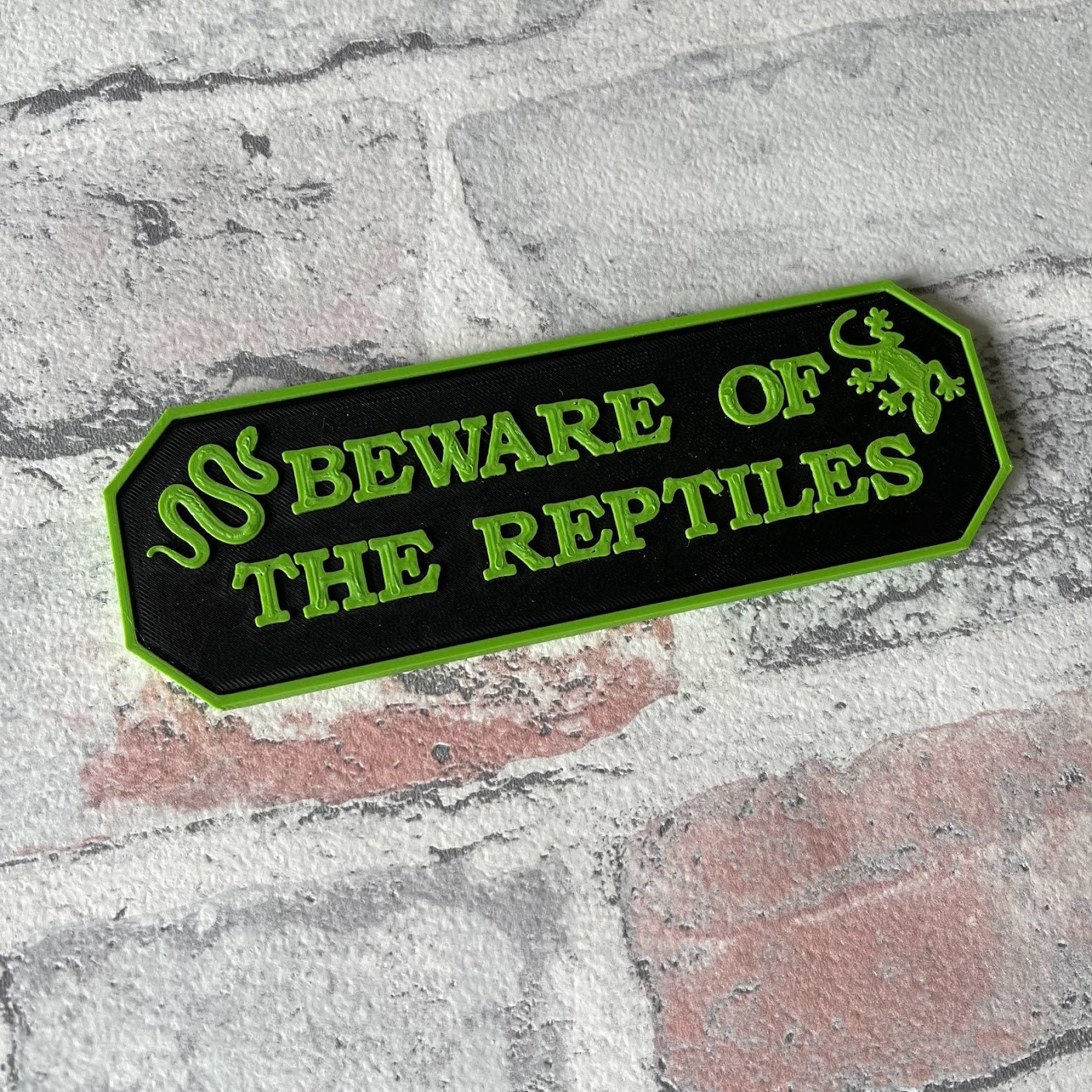 Beware of the Reptiles Sign 3D Printed Street Sign Road - Etsy UK