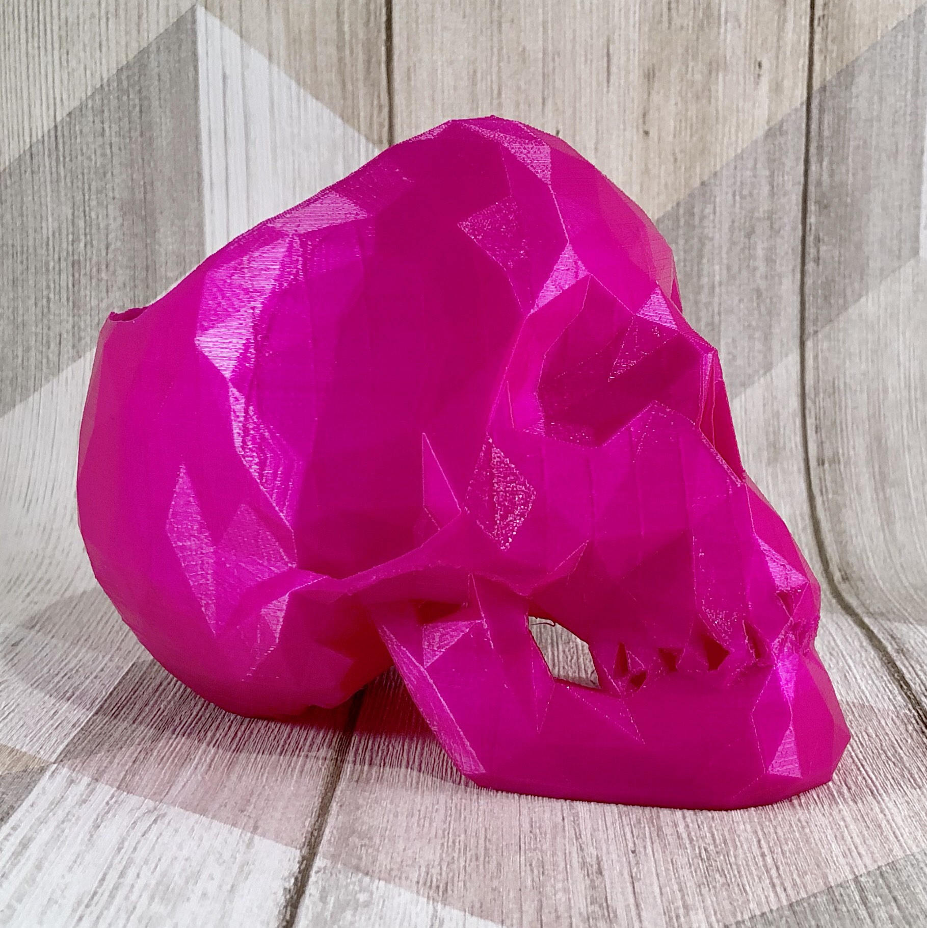 Skull Low Poly Pen Holder Large Gothic Desk Tidy Desk | Etsy