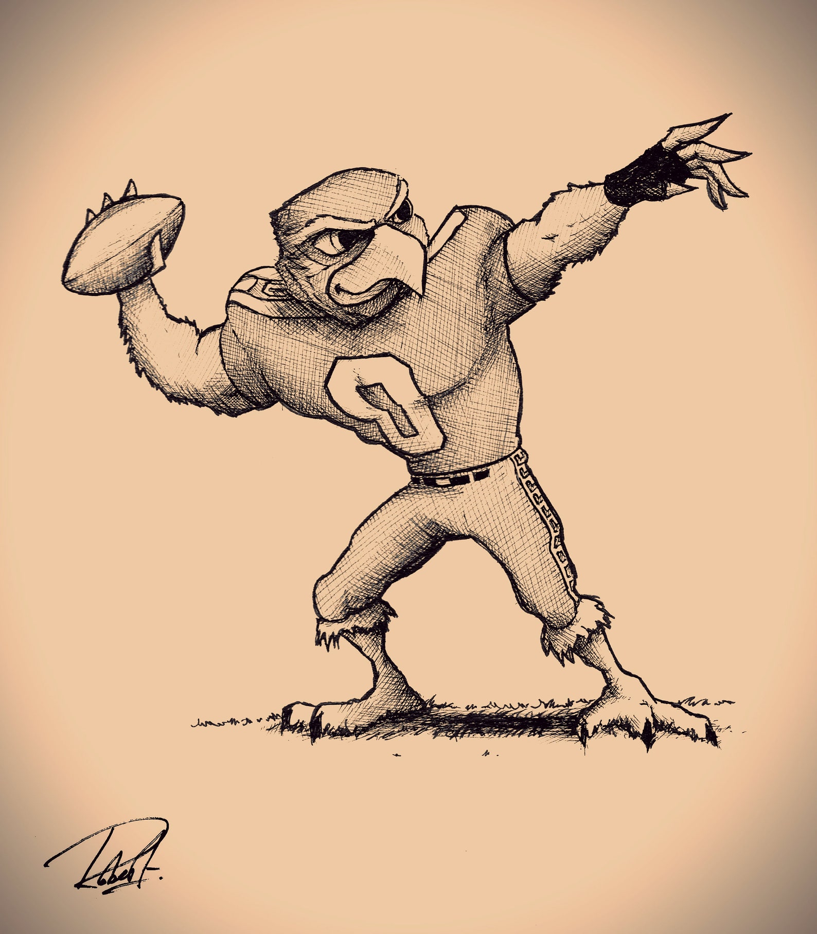 Seattle Seahawks / Special Cartoon Celebration Print / A4 Print ...