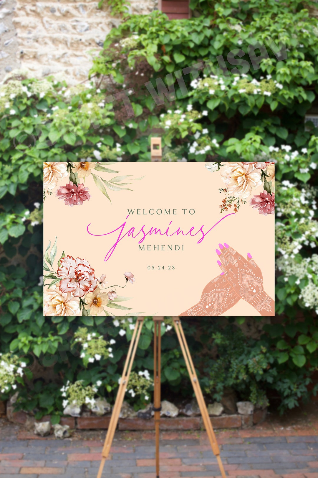 Modern Eclectic Mehendi/henna Sign and Decor - Etsy