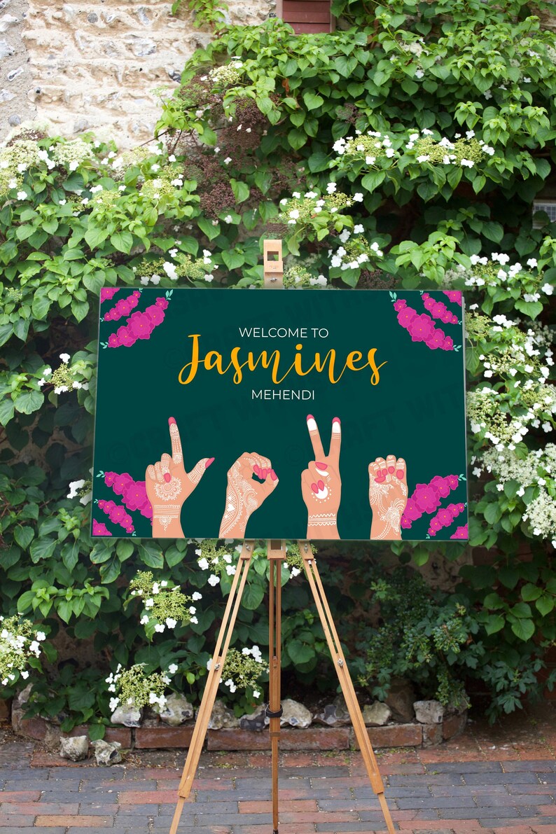 L.O.V.E Modern Boho Mehendi/henna Sign and Decor - Etsy