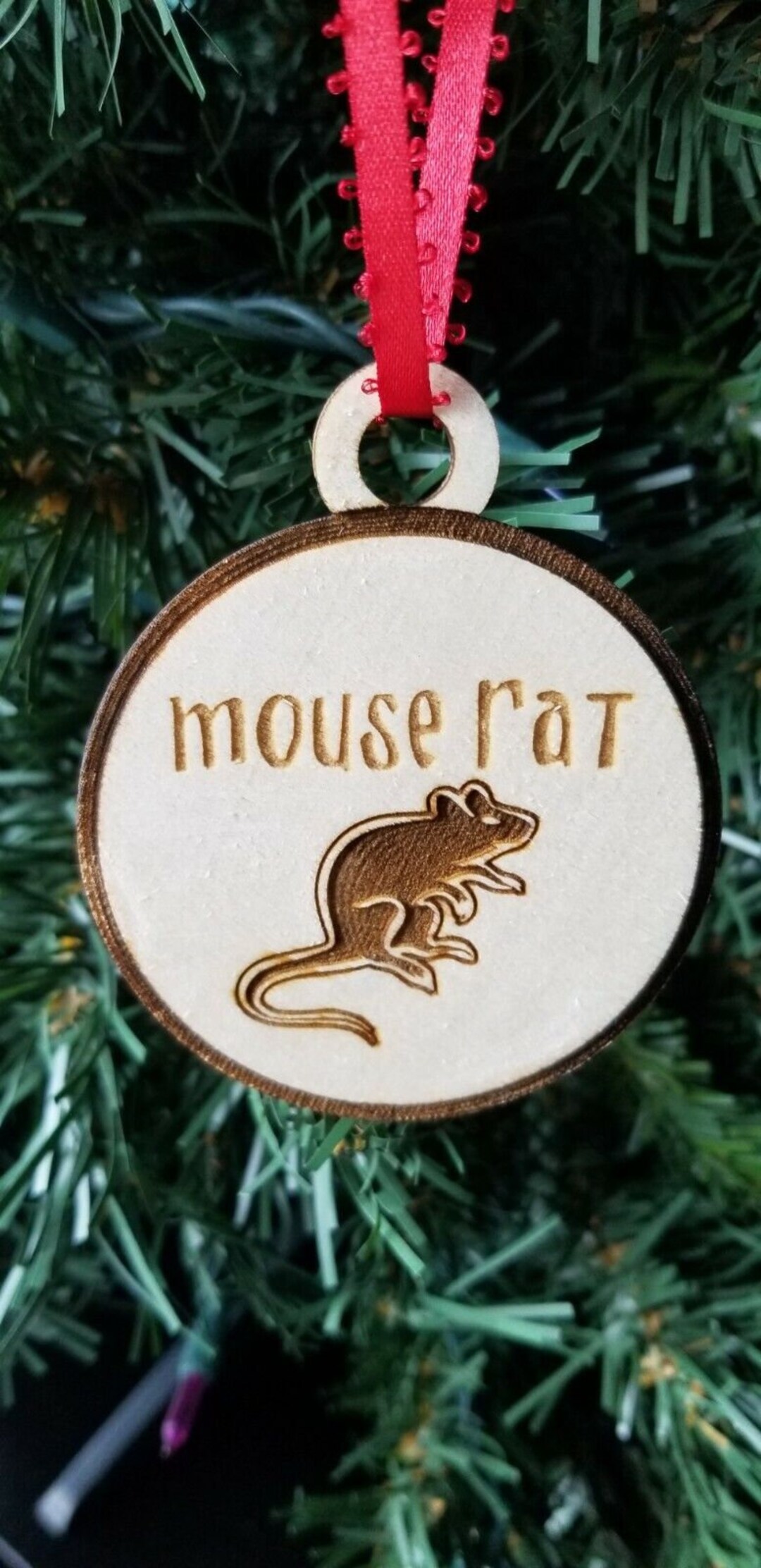 Parks and Recreation Mouse Rat Ornament Laser Engraved Andy Dwyer - Etsy