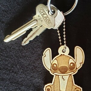 Stitch Laser Engraved Keychain Backpack Accessory Lilo and Stitch - Etsy