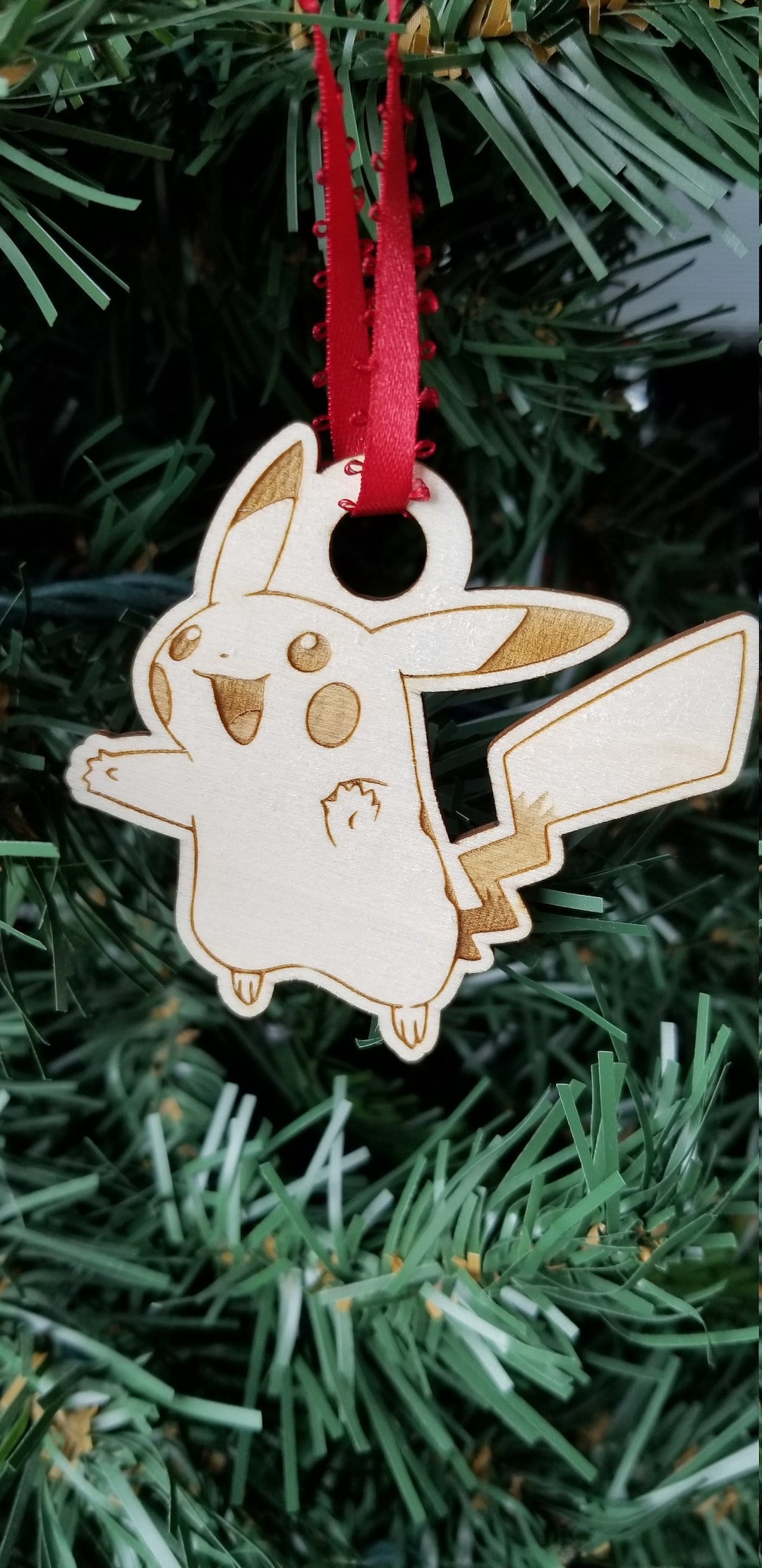 Pokemon Pikachu Ornament Laser Engraved - Etsy