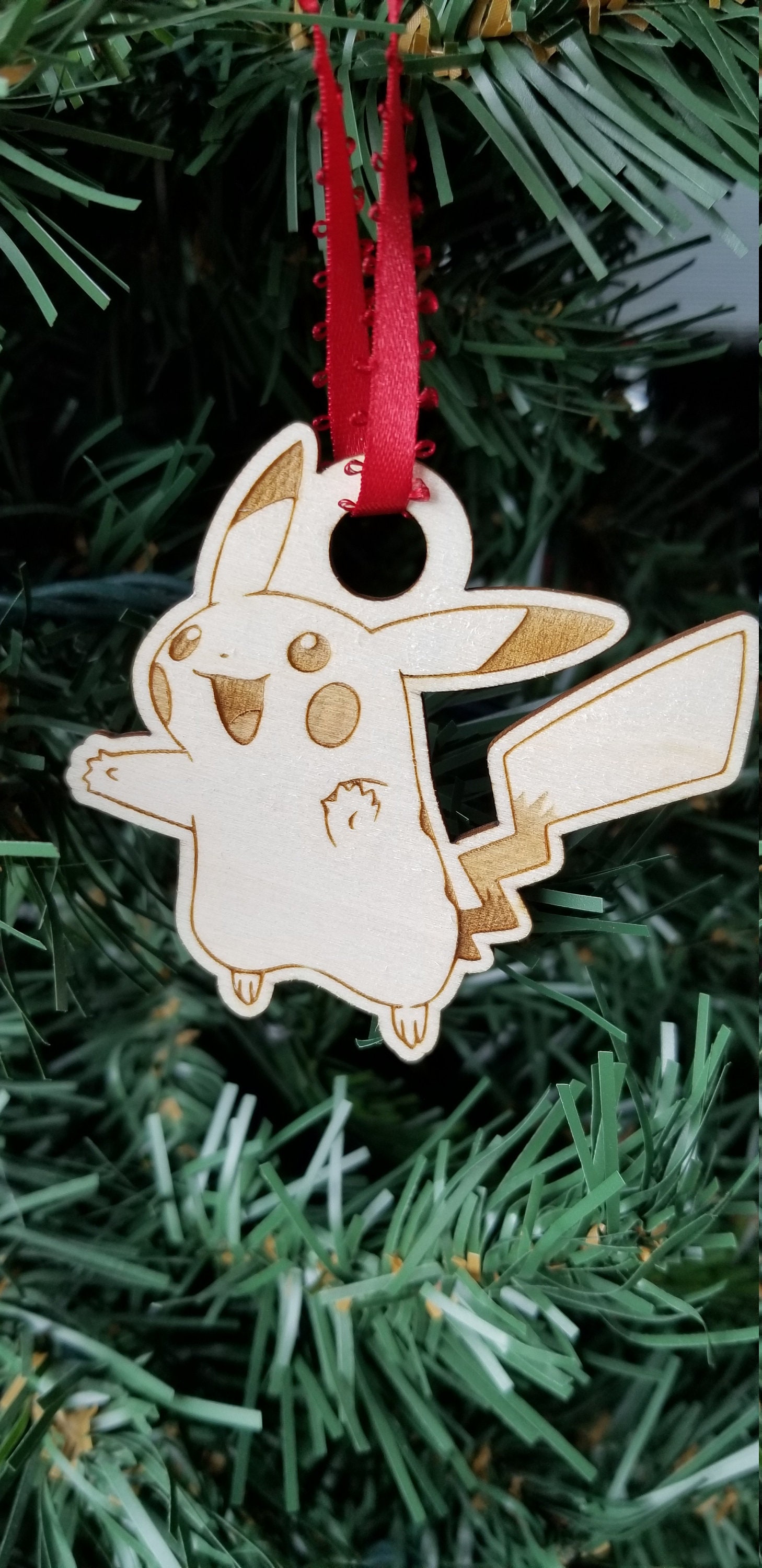 Pokemon Pikachu Ornament Laser Engraved - Etsy