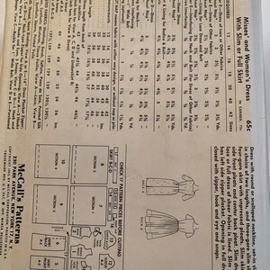 1960's Vintage Mccall's Pattern 6752 Misses' and Women's Dress With ...