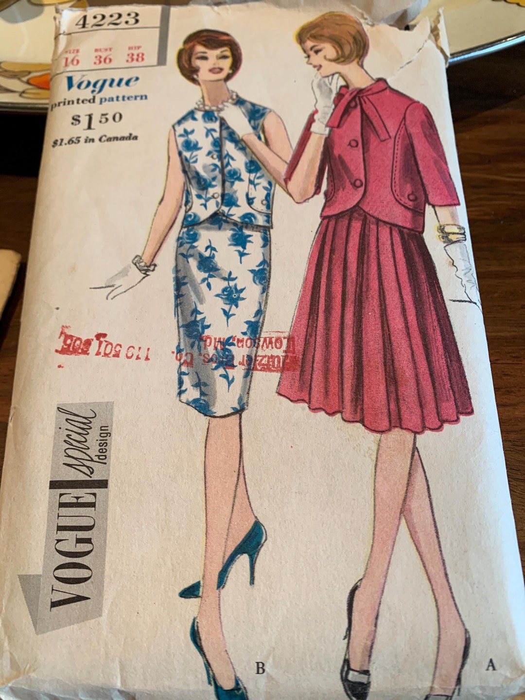 Vintage Vogue 4223 Pattern - Etsy