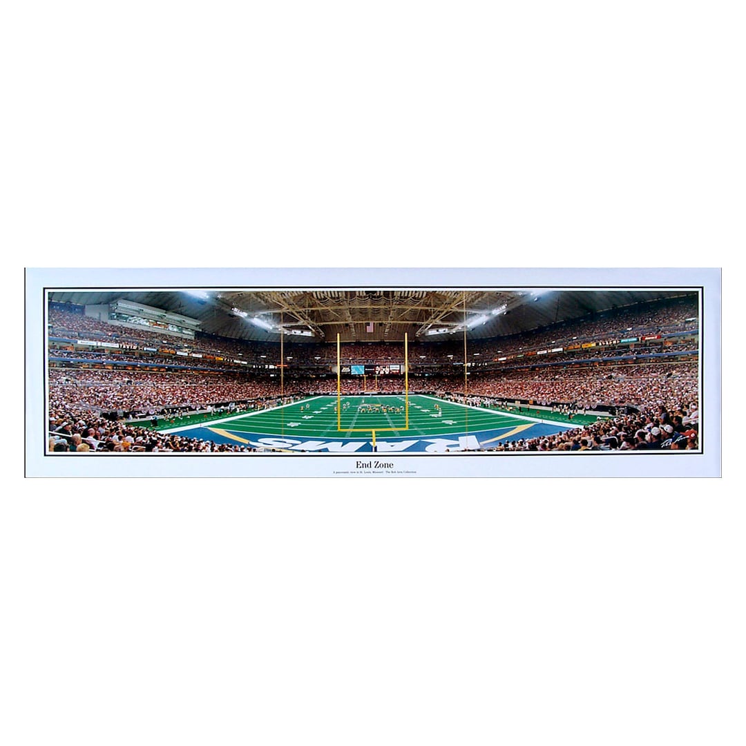 ST LOUIS RAMS "end Zone" Trans World Dome Small Panoramic Photograph - Etsy
