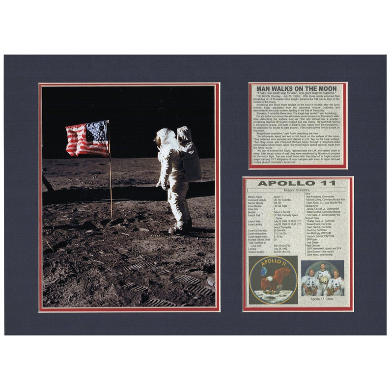 Apollo 11 Neil Armstrong Walks on the Moon Tribute - Etsy