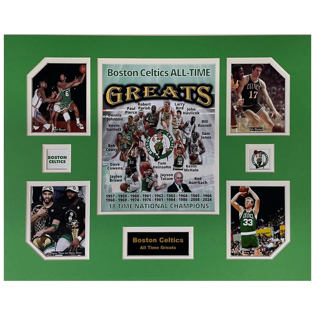 Boston Celtics NBA Basketball All-time Greats 16 X 20 Inch Collage - Etsy