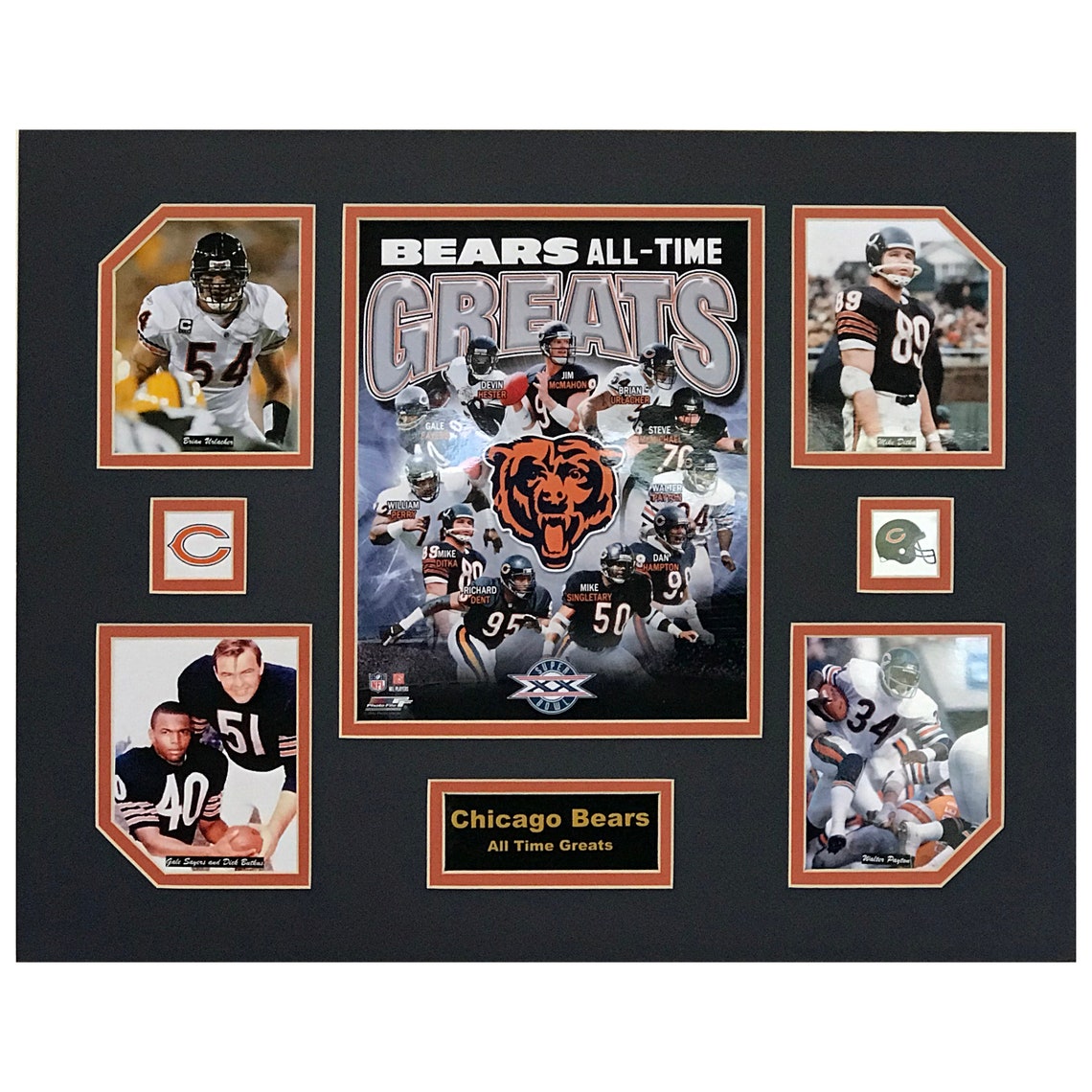 Chicago Bears NFL Football All-time Greats 16 X 20 Inch - Etsy