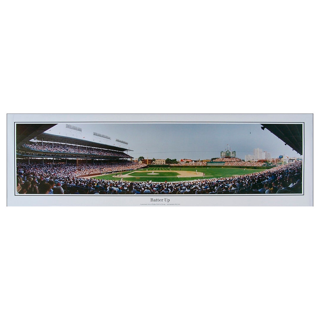 CHICAGO CUBS "batter Up" Wrigley Field Panoramic Photograph - Etsy