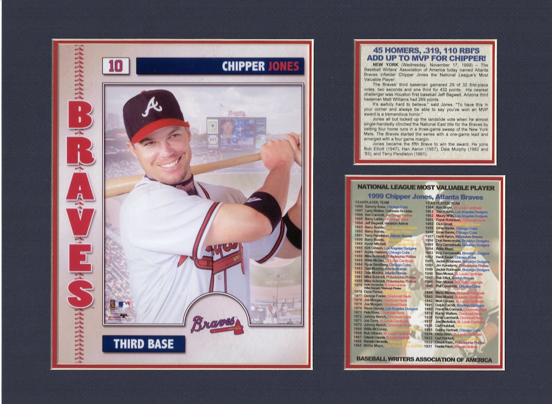 Chipper Jones Atlanta Braves MVP Tribute - Etsy