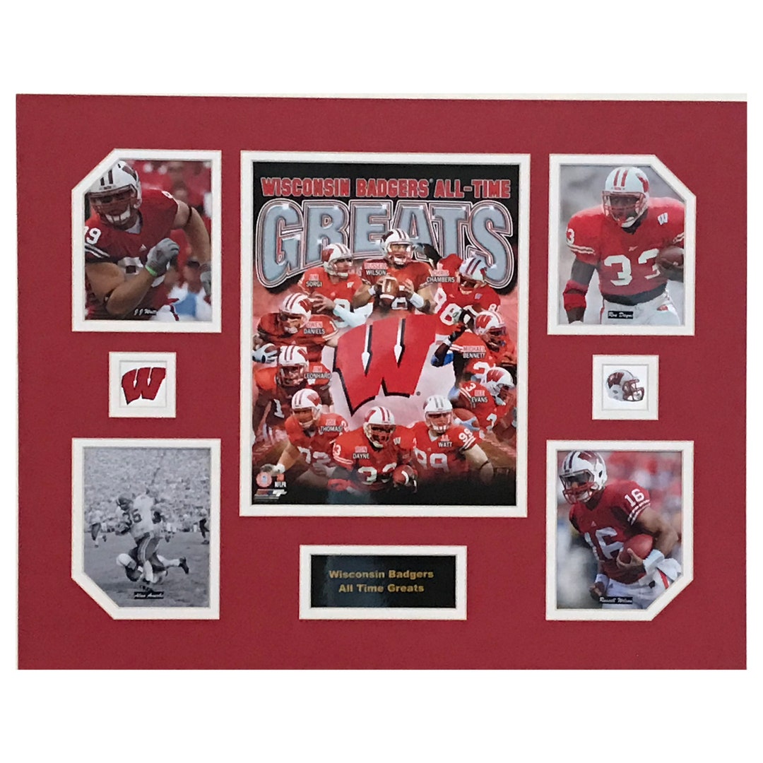 U Wisconsin Badgers NCAA Football All-time Greats 16 X 20 Inch Collage ...