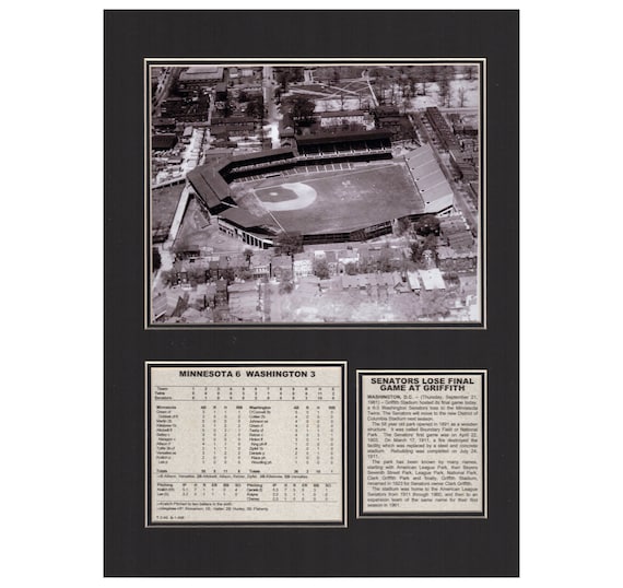 Griffith Stadium Last Game Washington Senators Tribute - Etsy