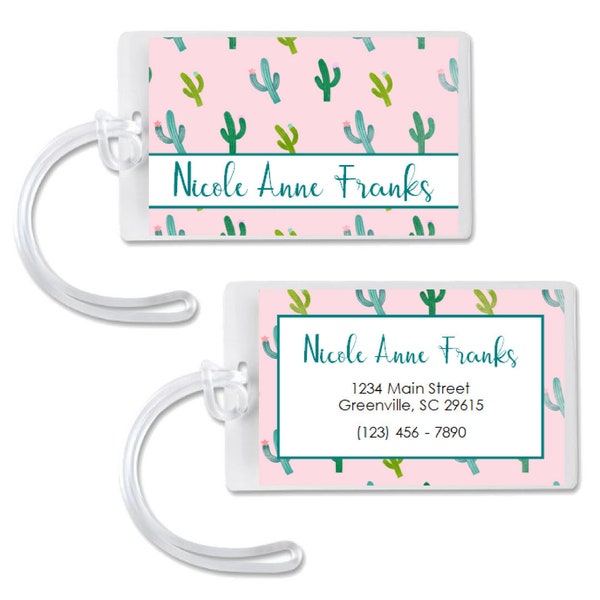 Cactus Luggage Tag - Etsy