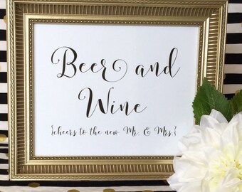 Beer and Wine Sign Wooden Wedding Signs Wood nc - Etsy