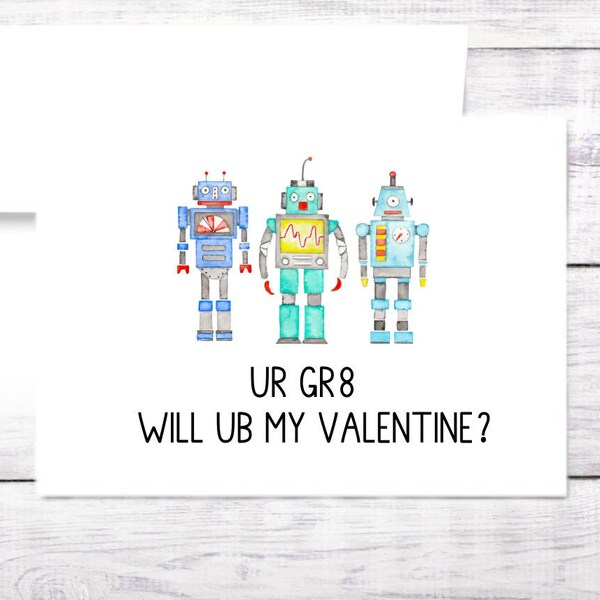 Robot Pun Card - Etsy