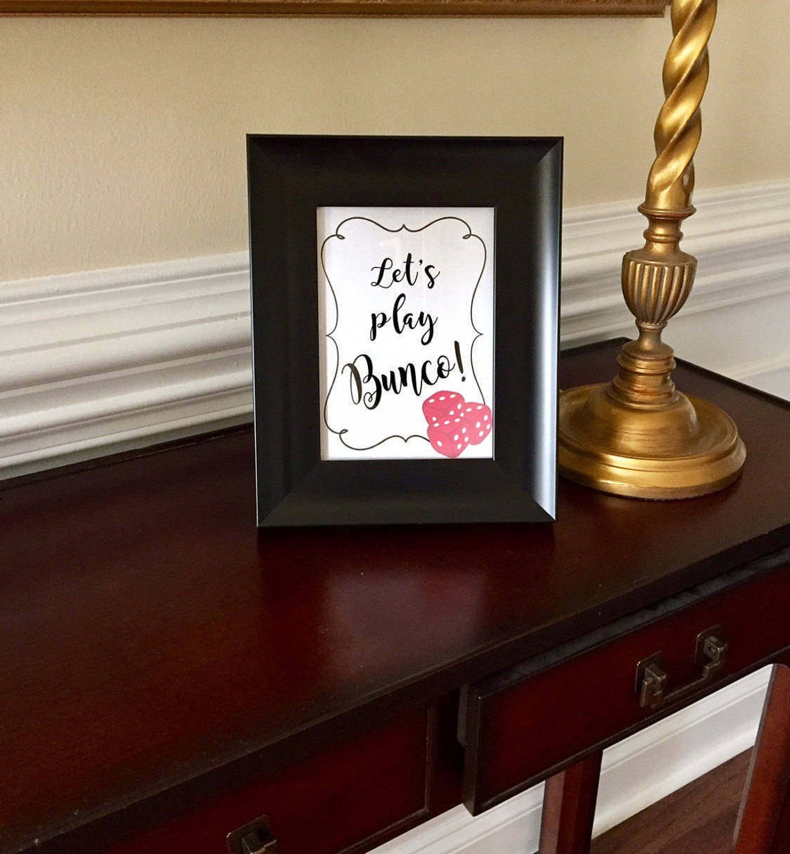 Lets Play Bunco Art Print Sign Bunco Party Sign Dice - Etsy