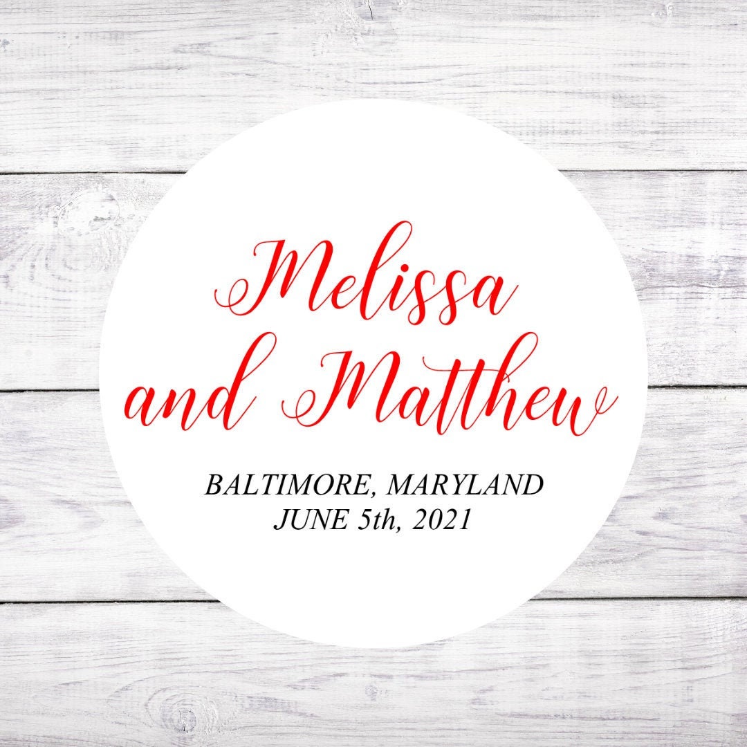 Wedding Stickers Wedding Favors Welcome Bags Personalized Rehearsal ...