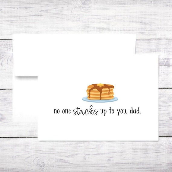 Father's Day Card Dad Birthday Card Pancakes Funny | Etsy