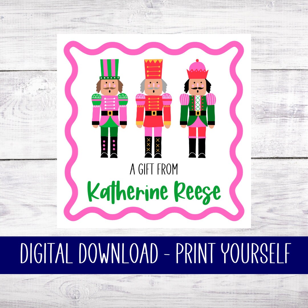 Printable Christmas Gift Tag Instant Download Personalized Gift Tag ...
