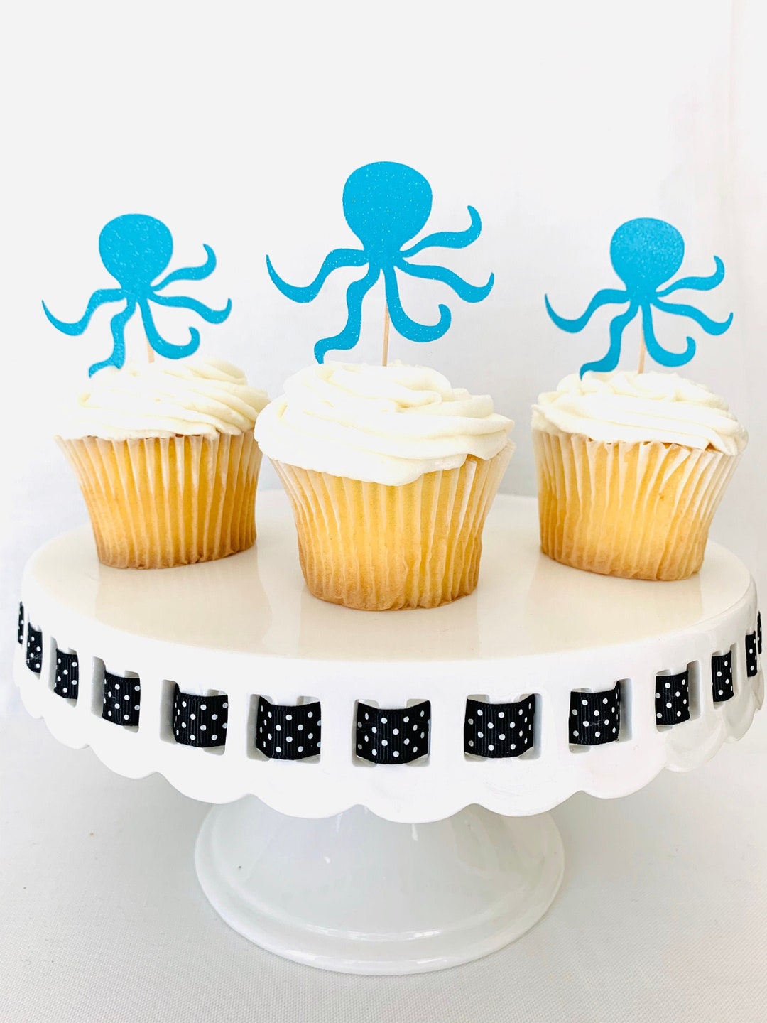Octopus Cupcake Toppers - Set of 12 - Under the Sea - Birthday Party ...