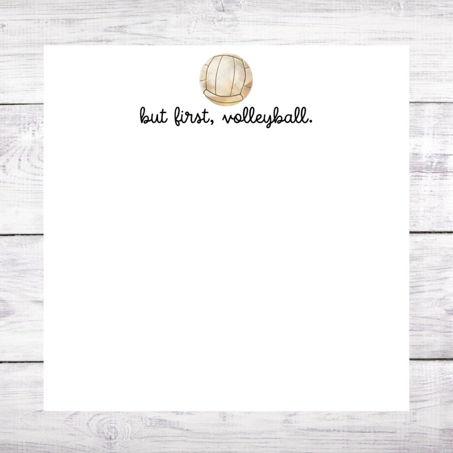 But First Volleyball Notepad - Sports - Team - Notes - Desk - Custom ...