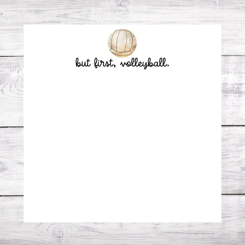 But First Volleyball Notepad - Sports - Team - Notes - Desk - Custom ...