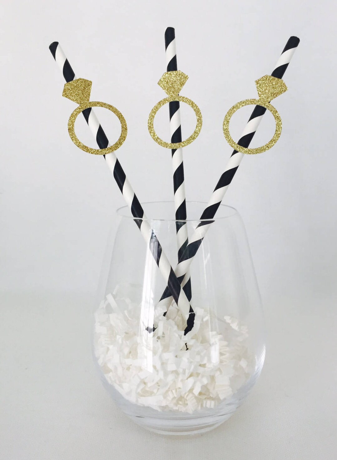 12 Engagement Ring Party Straws Engagement Party - Etsy UK