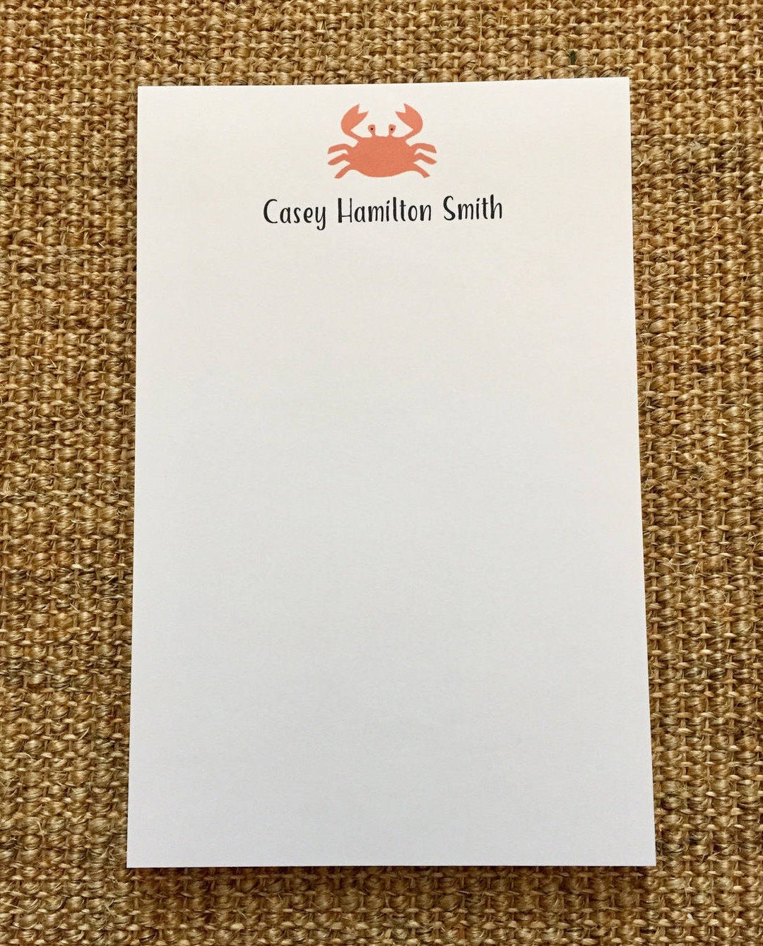 Nautical Notepad - Crab - Ocean - Desk - Kids Birthday Gift - Party ...