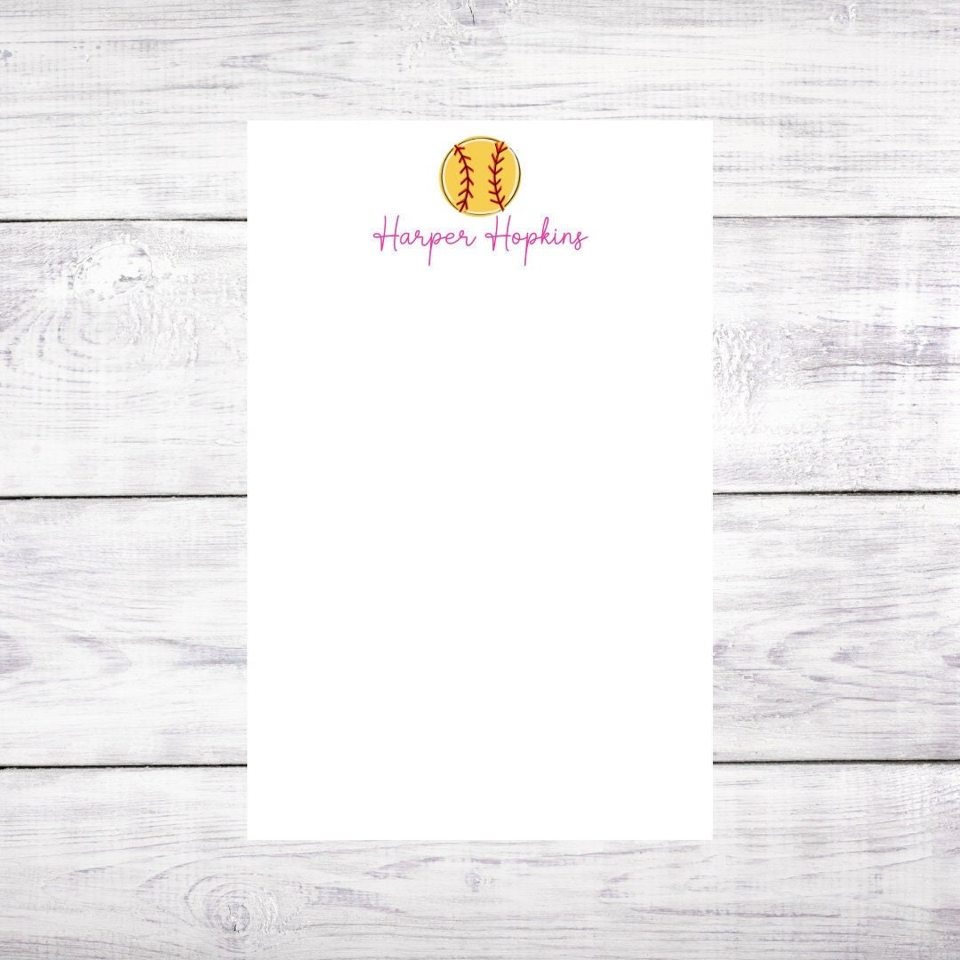Personalized Notepad - Softball - Coach - Birthday - Christmas - Gift ...