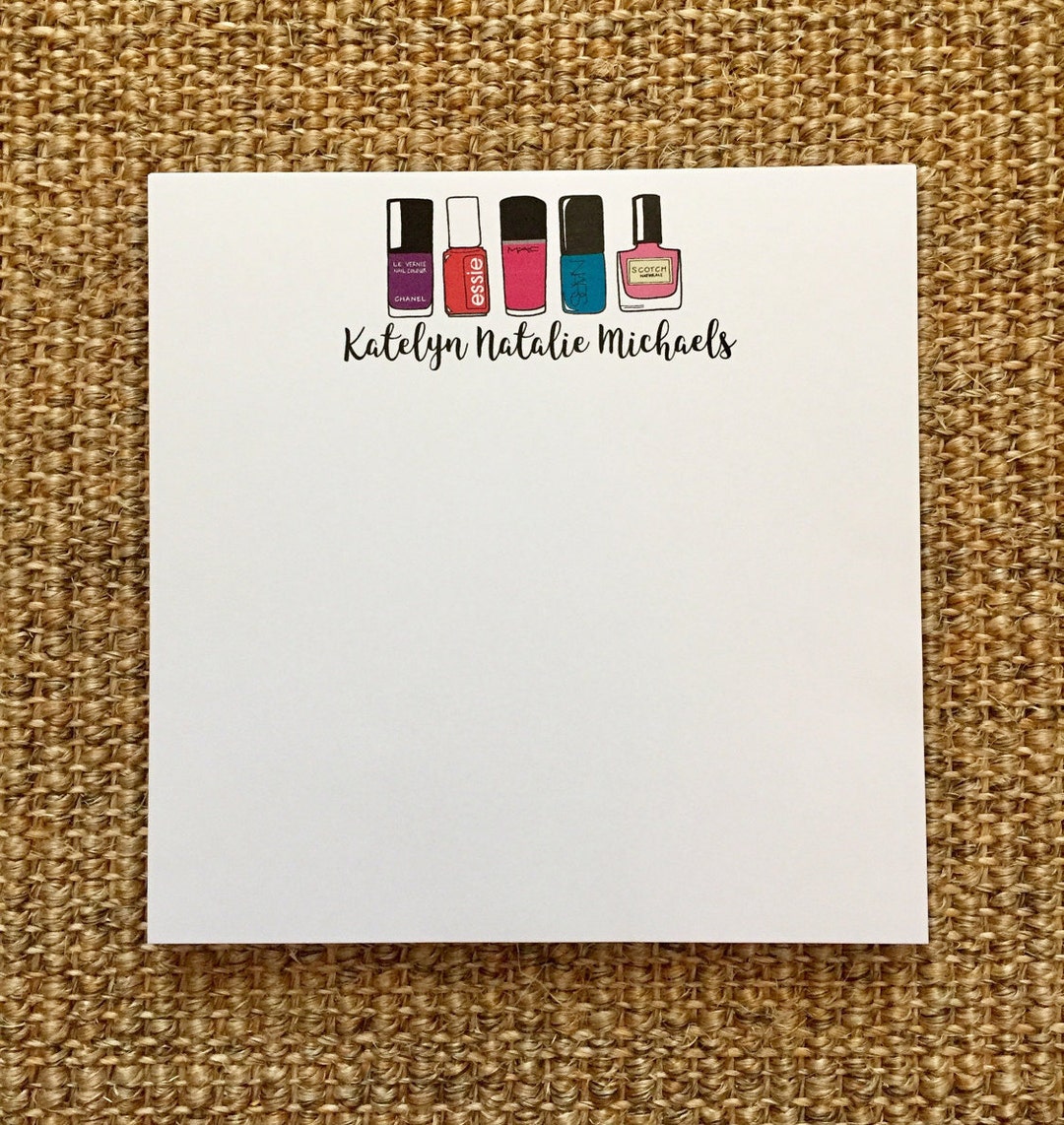 Nail Polish Notepad - Personalized - Gift for Her - Hostess Gift ...