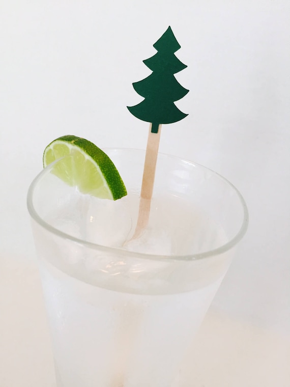 15 Pine Tree Drink Stir Sticks Woodland Baby Shower - Etsy
