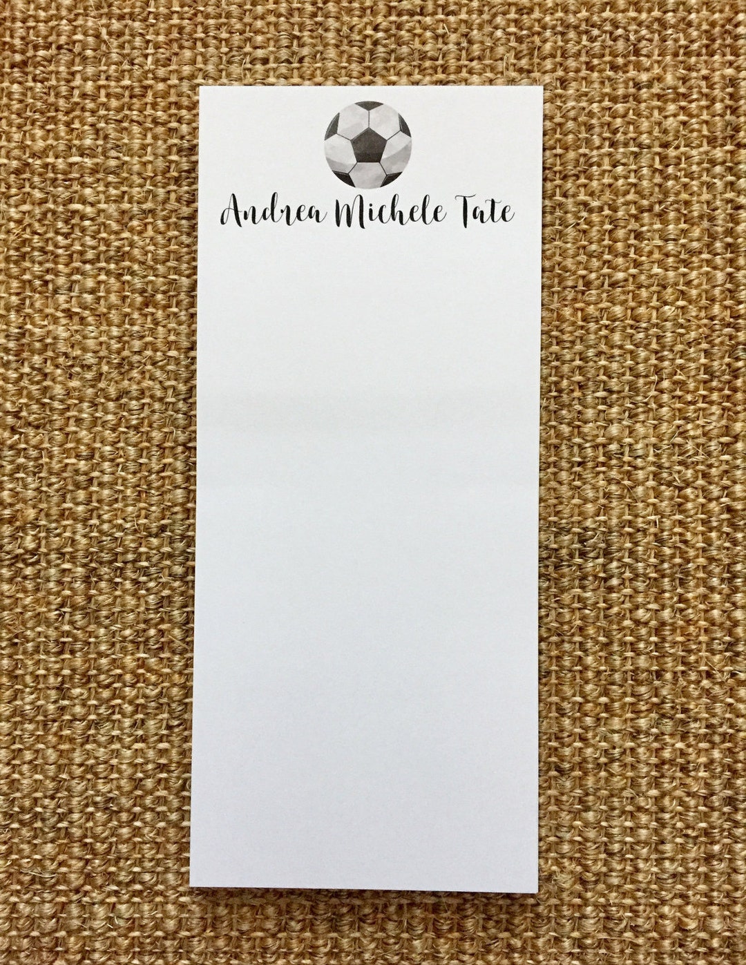 Soccer Notepad - Sports Notes - Personalized - Custom - Desk - Office ...