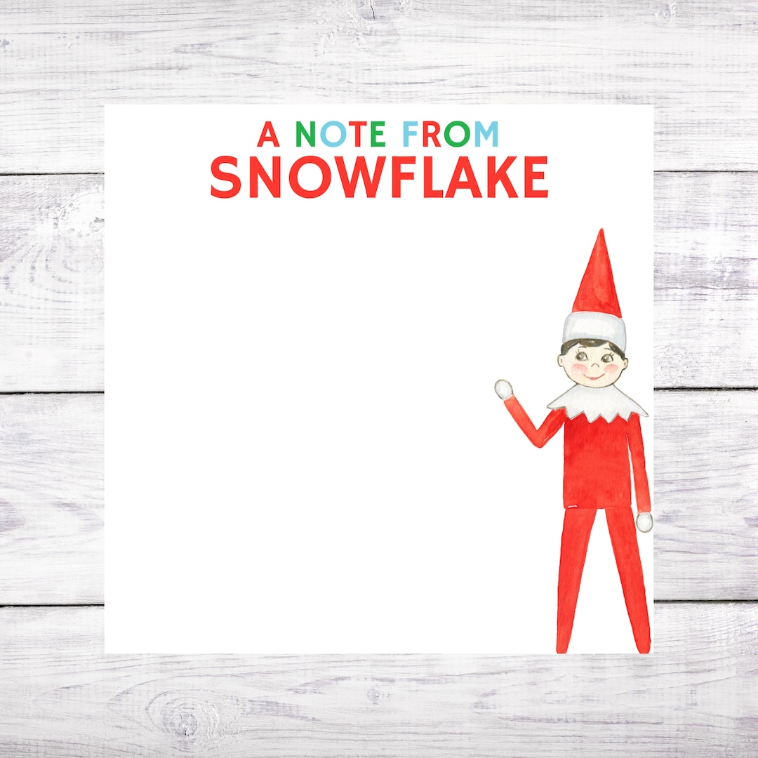 Elf Notepad, Personalized, Elf Name, Notes From Your Elf, Christmas ...