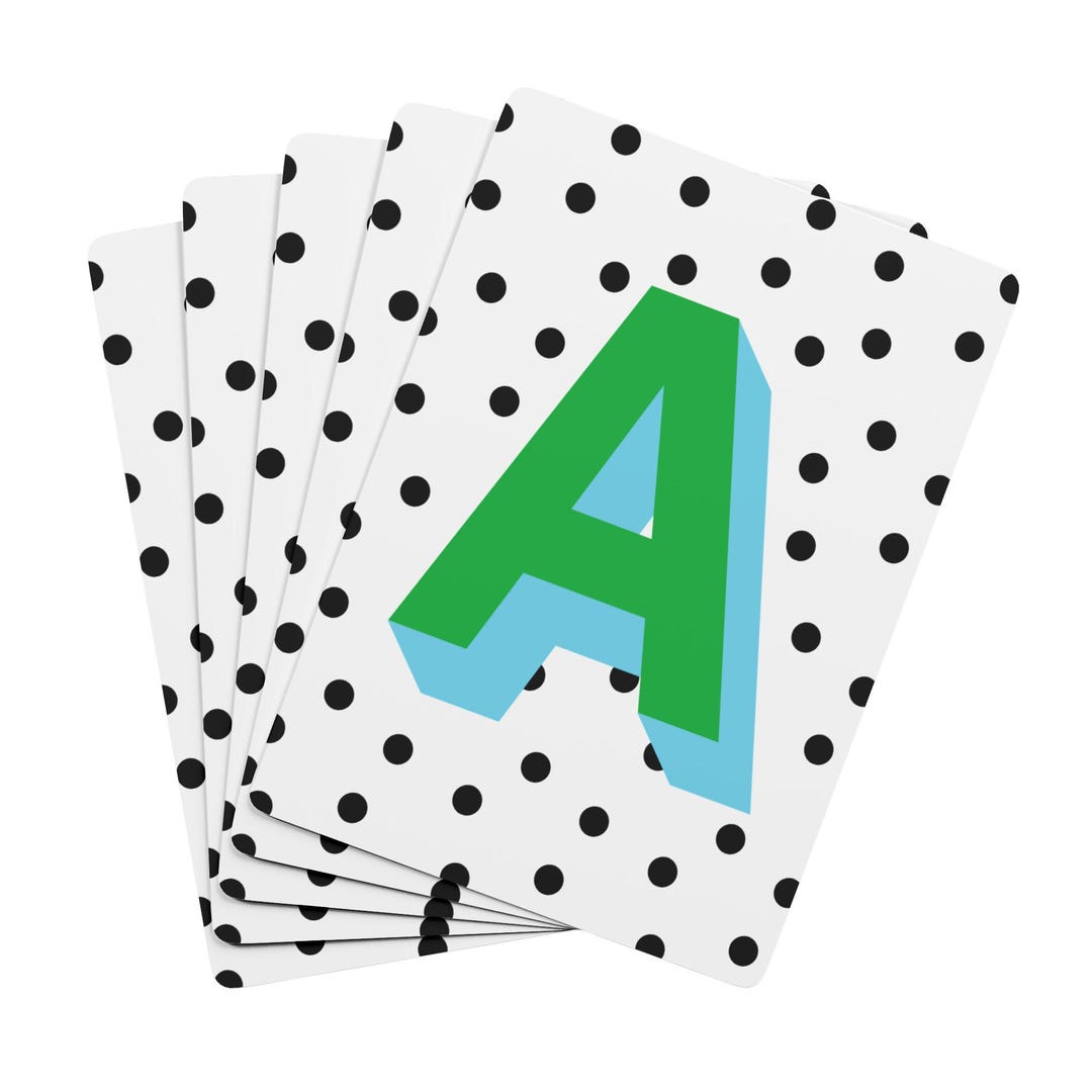 Personalized Playing Cards: Polka Dot Initial Design, Custom Card Deck ...