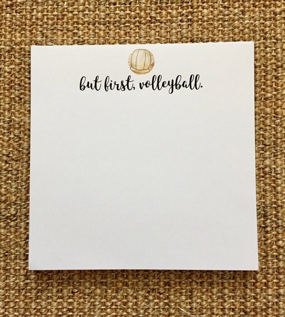 But First Volleyball Notepad Sports Team Notes Desk | Etsy