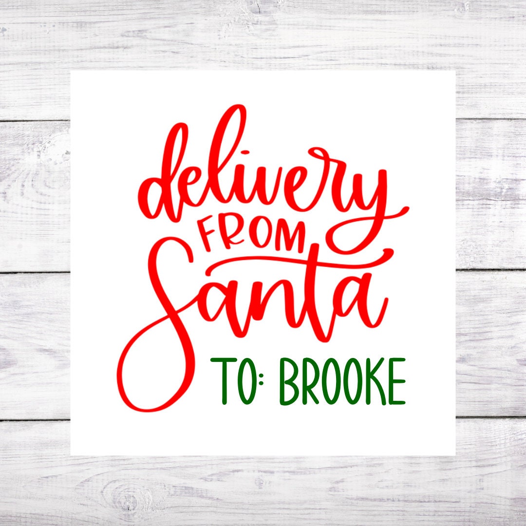Personalized Santa Stickers, Christmas Gift Wrapping, North Pole ...