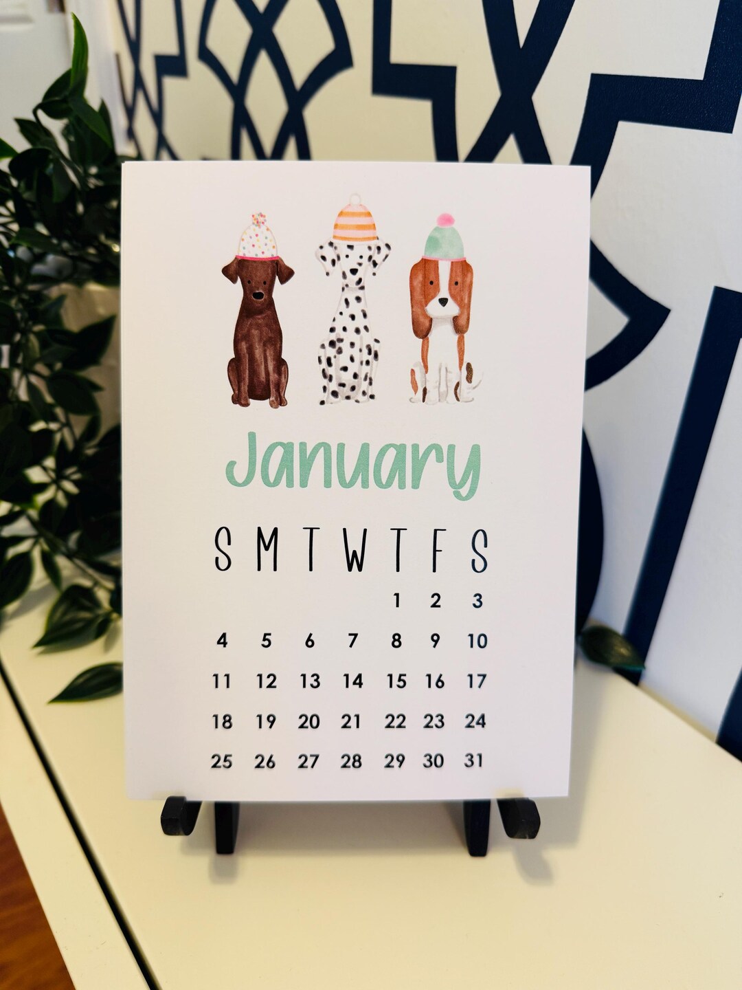 2026 Dog Desk Calendar: Monthly Themed Designs - Etsy