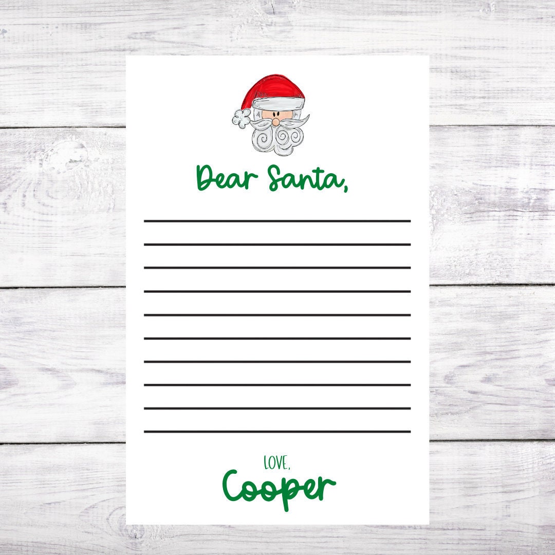 Personalized Santa Letter Notepad: Christmas Wish List (5.5x8.5”) - Etsy