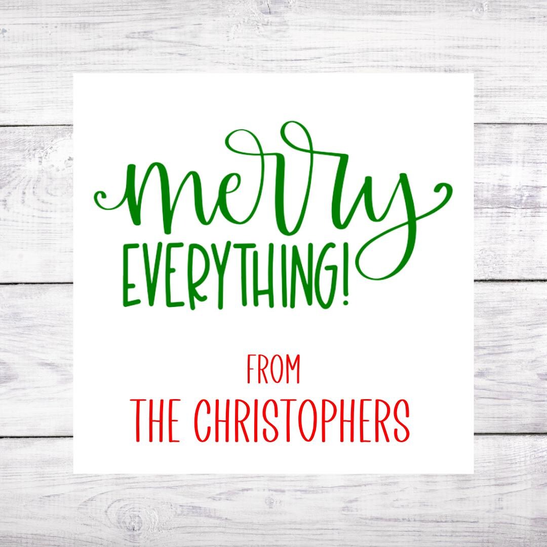 24 Personalized Christmas Gift Stickers, Christmas Stickers, Gift ...