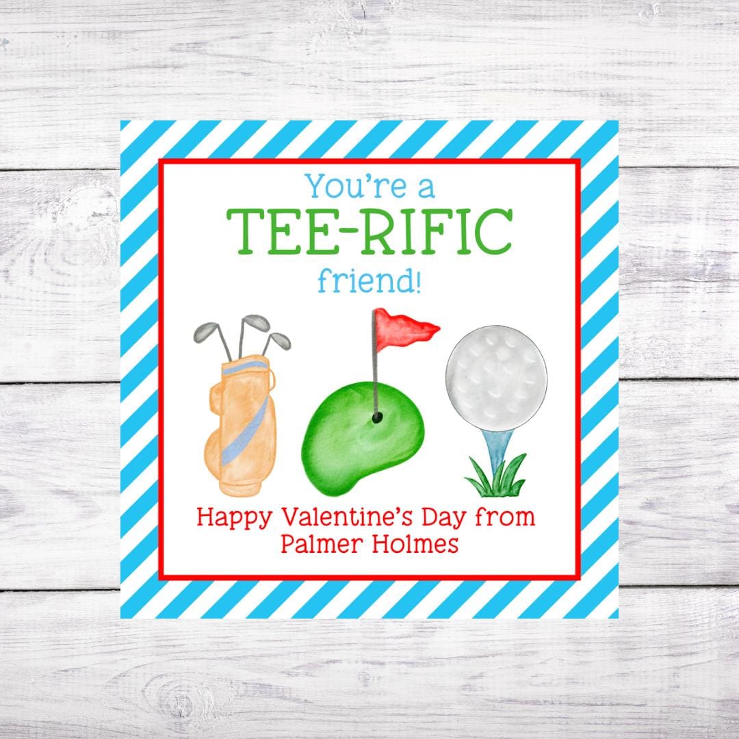 Golf Valentine Stickers: Personalized Kid's Sports Valentines - Etsy