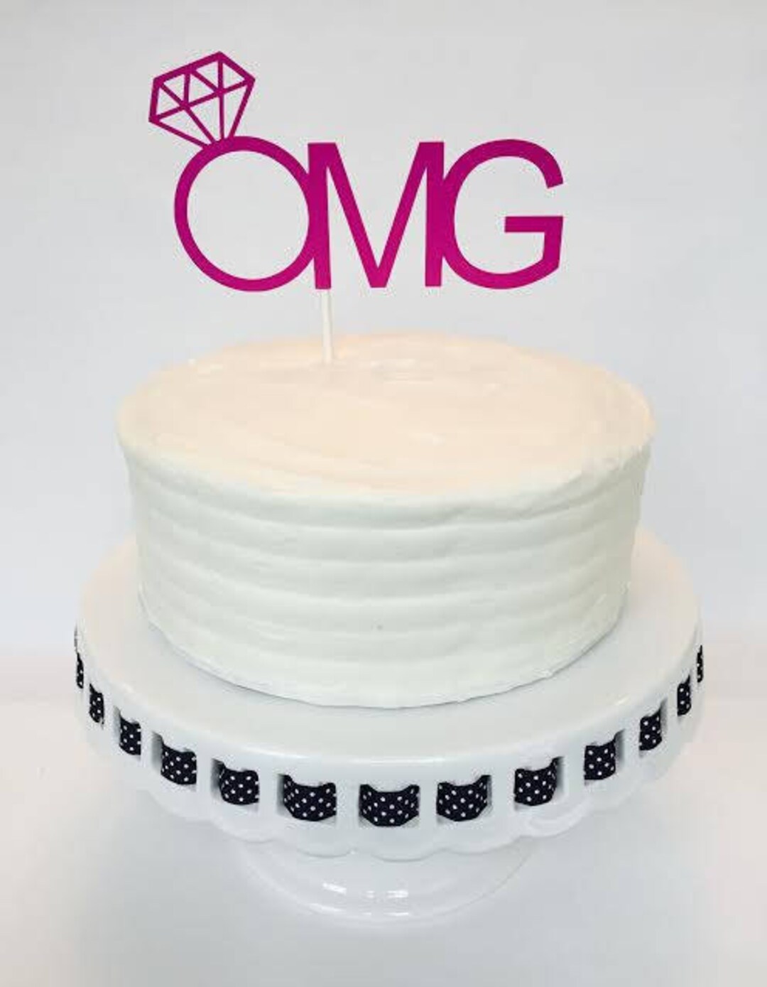 OMG Engagement Cake Topper Engagement Ring Engagement Party Engaged ...