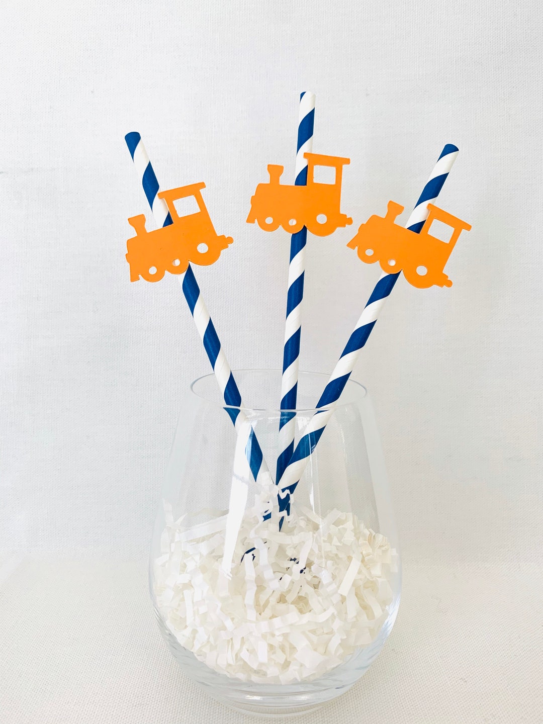 Train Straws: Striped Paper Straws for Birthday Party, Baby Shower ...