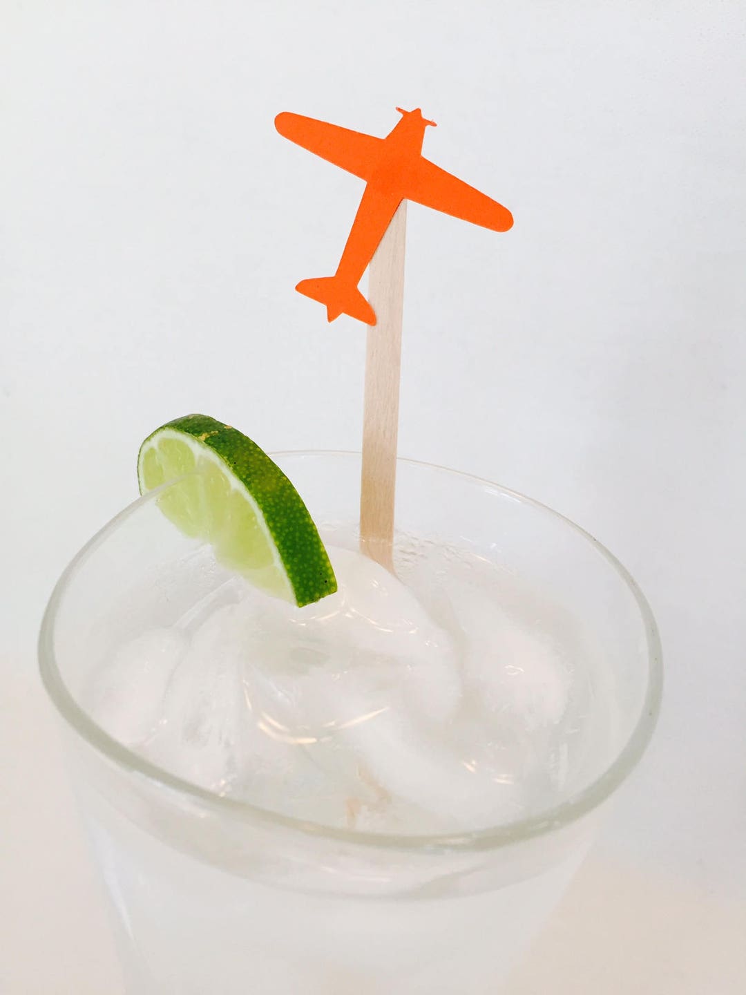 15 Airplane Swizzle Sticks - Orange - Time is Flying - Birthday Party ...