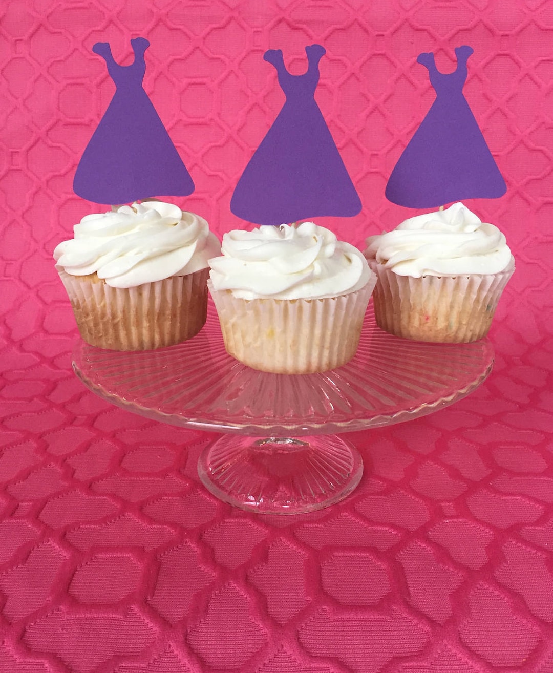 Dress Cupcake Toppers Princess Party Girl Birthday Party Dress up Party ...