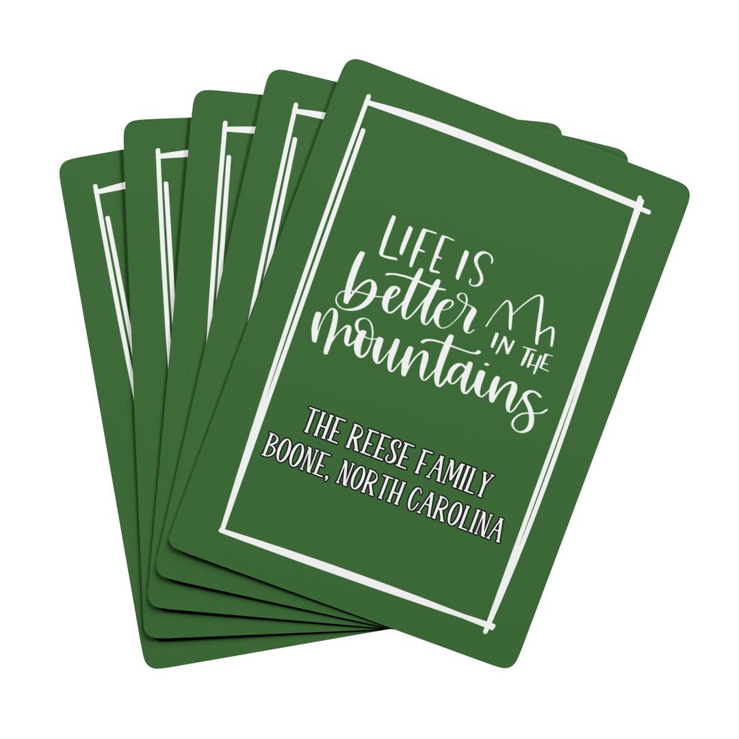 Personalized Playing Card, Custom Card Deck, Mountain House, Hostess ...