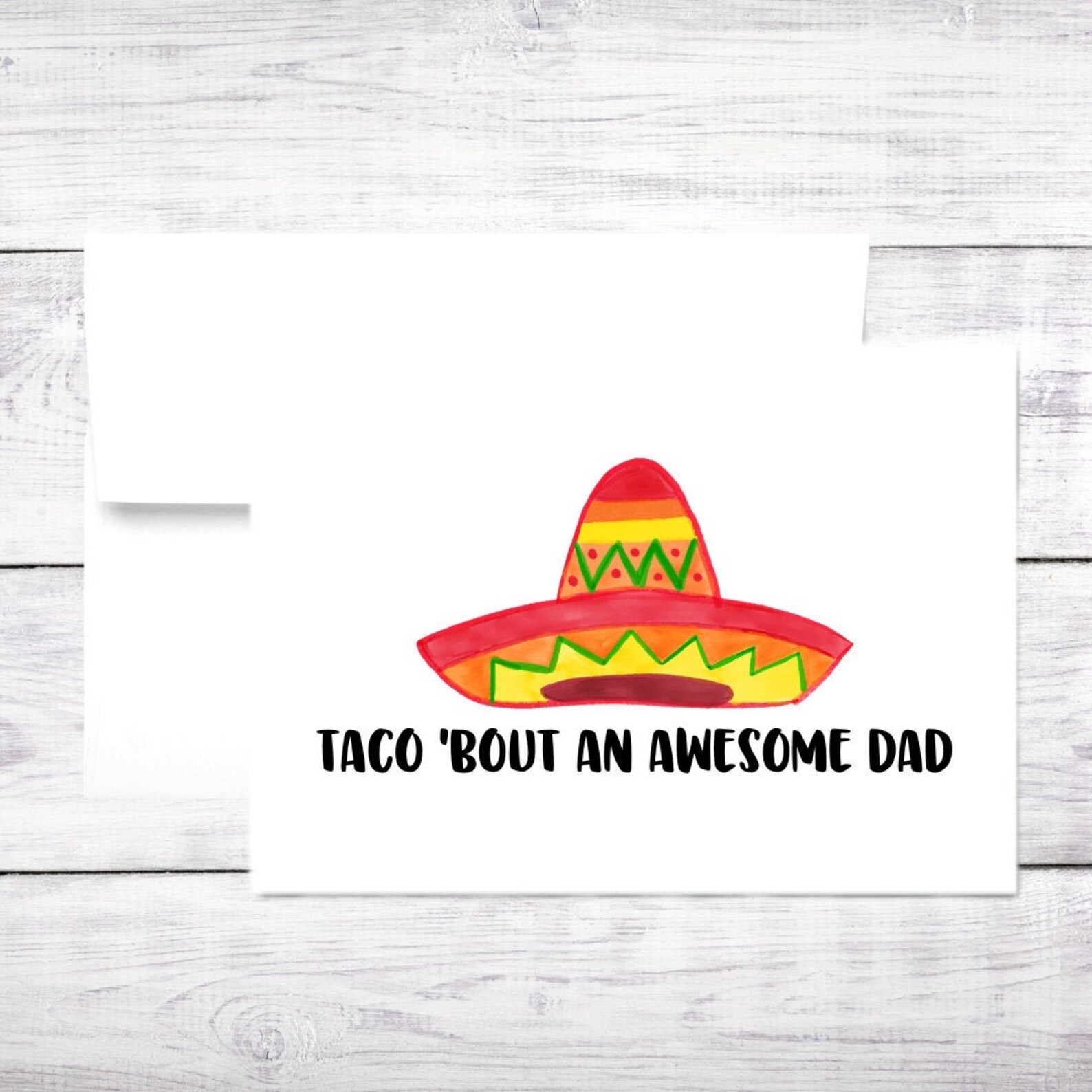 Father's Day Card Taco 'bout and Awesome Dad Funny | Etsy